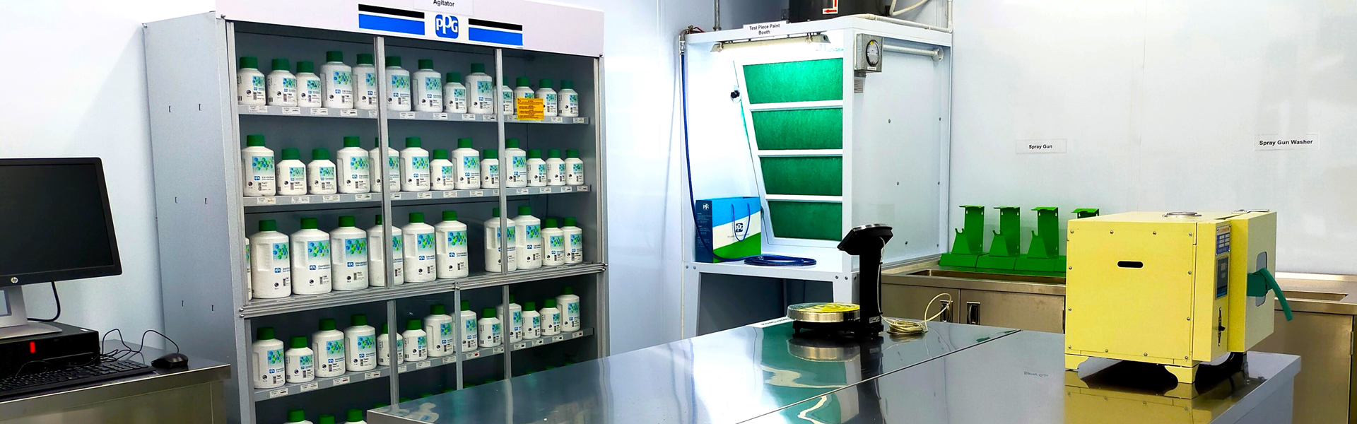 Paint Mixing Room - Green Booth